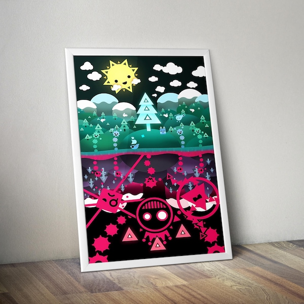 Geometry Dash Poster - Etsy