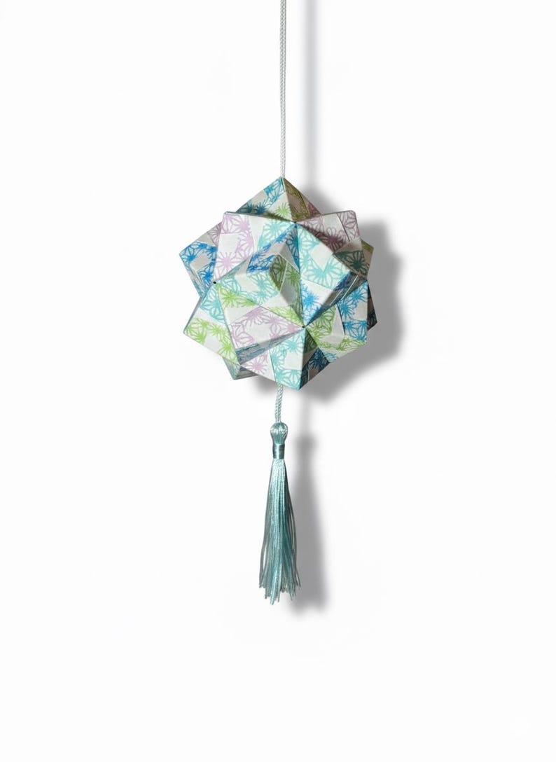 Kit de origami Kusudama – Aurora Flare, manualidad japonesa de papel ...