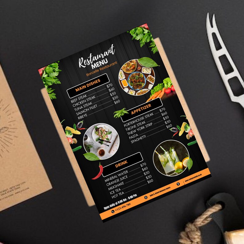 Restaurant Menu Flyer Printable Template: Breakfast Near Me, Restaurant ...