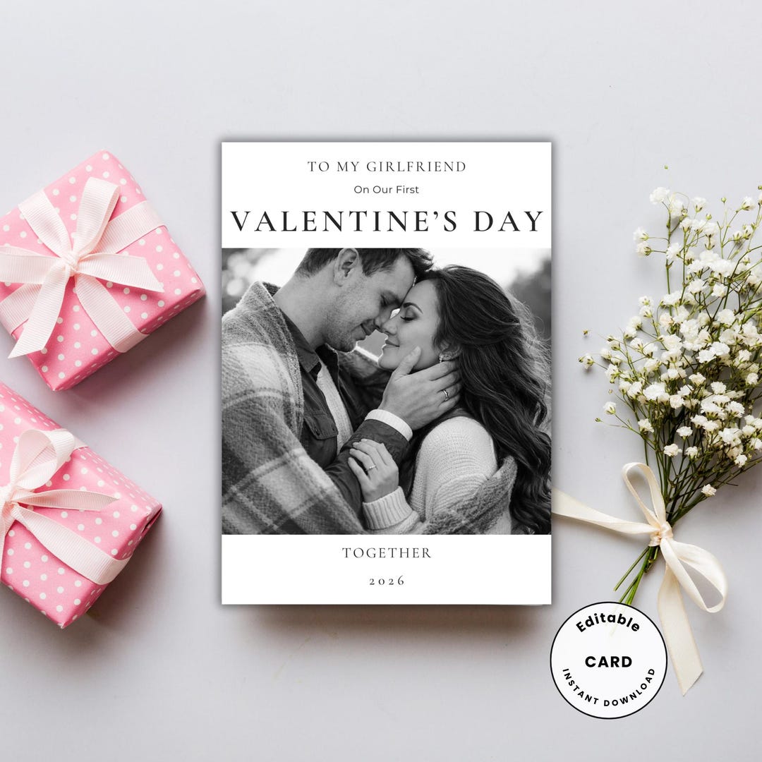 Our First Valentines Day Together Card for Girlfriend, for My ...