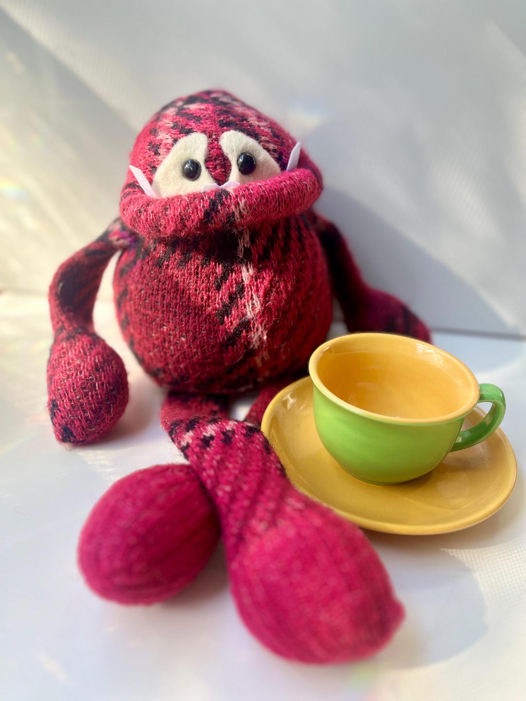 Smug Monster One of a Kind Plush Sculpt Upcycled Toy - Etsy