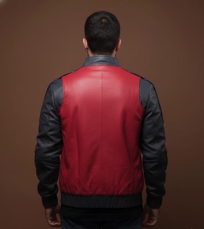 Marty Mcfly Back to the Future 2 Jacket – Handmade Red & Grey Leather ...