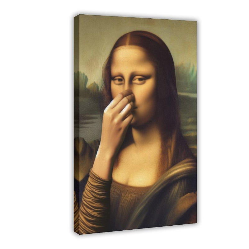 Mona Lisa Holding Nose - Etsy