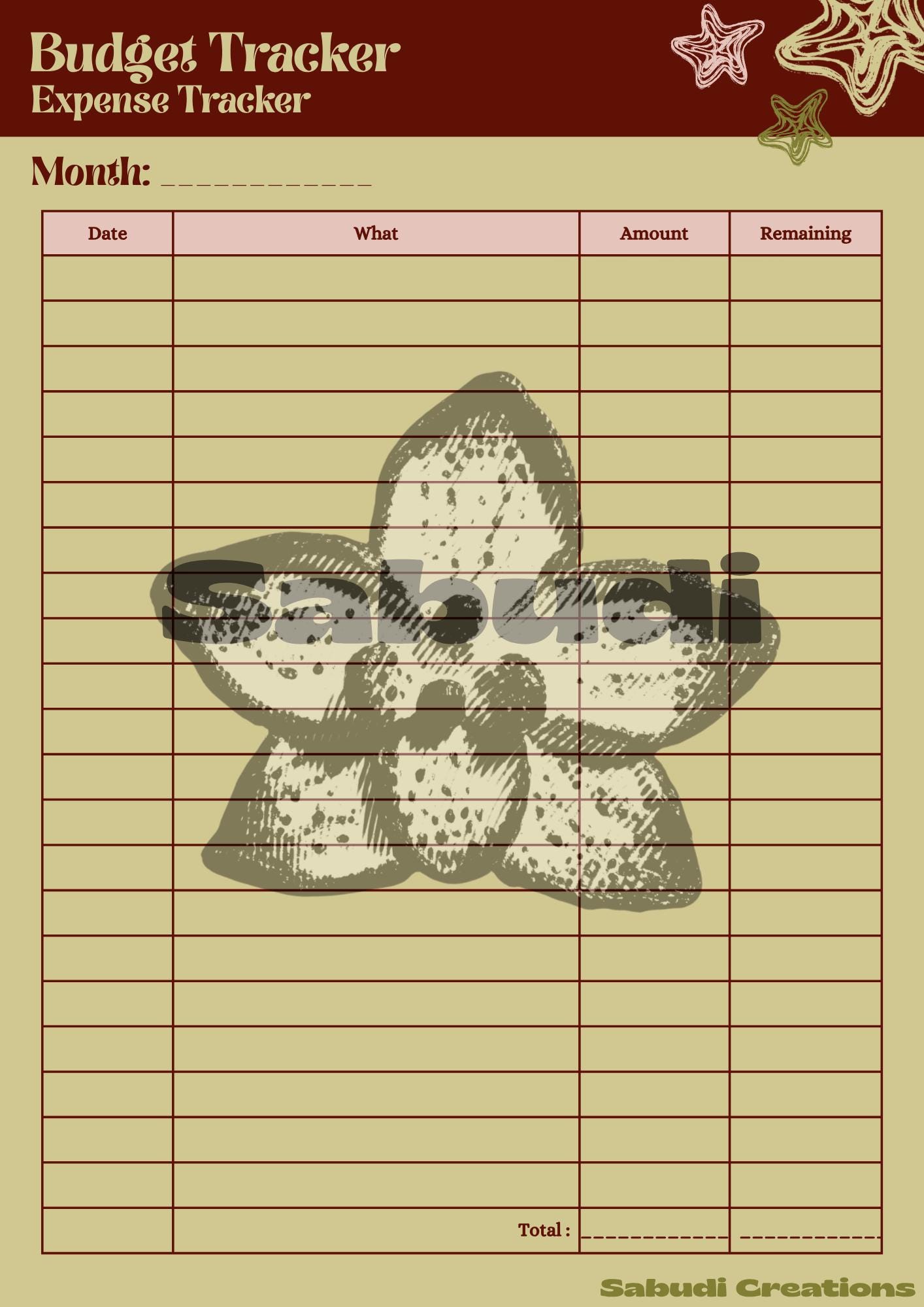 Digital Budget Tracker - Printable A4 - Instant Download - Budget ...