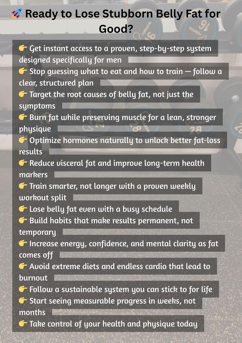 The Ultimate Guide to Losing Stubborn Belly Fat for Men: Hormones ...