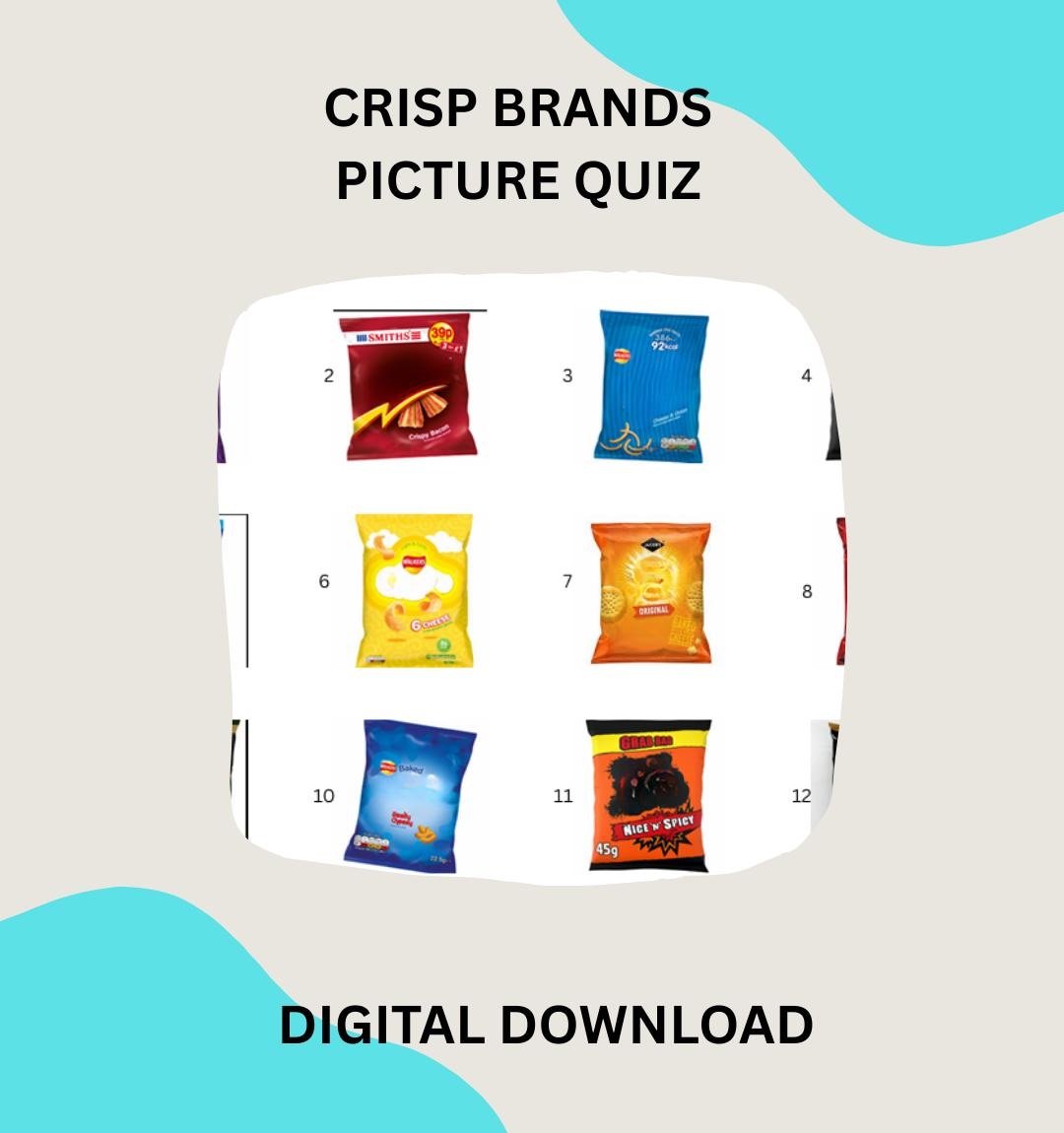 Crisp Brands Pictures (PDF Digital Download) Printable Pub Quiz With ...