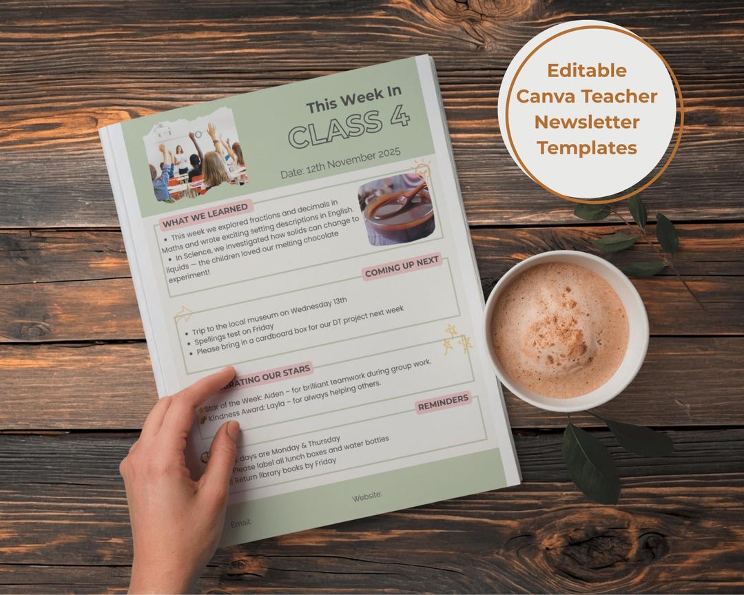 Editable Teacher Newsletter Templates | Canva | Printable Classroom ...