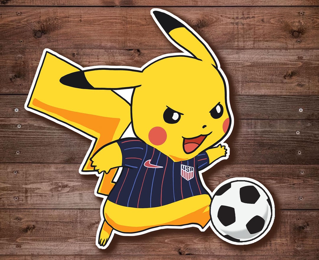 Pokemon World Cup Sticker: Pikachu, USA National Team, Waterproof Vinyl ...