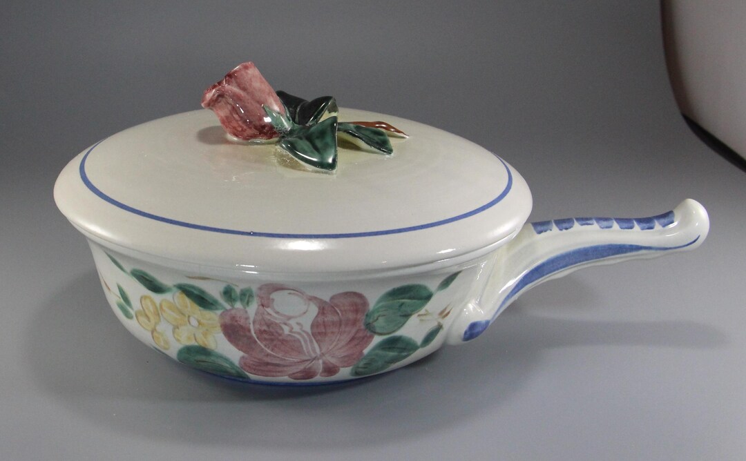 Vintage Red Wing Pottery Handled Casserole, "orleans" Pattern in the ...