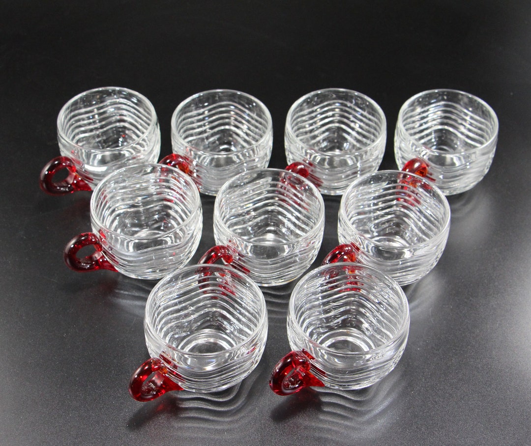 Vintage Set of 9 Punch Cups, Duncan-miller Caribbean Pattern 112, With ...