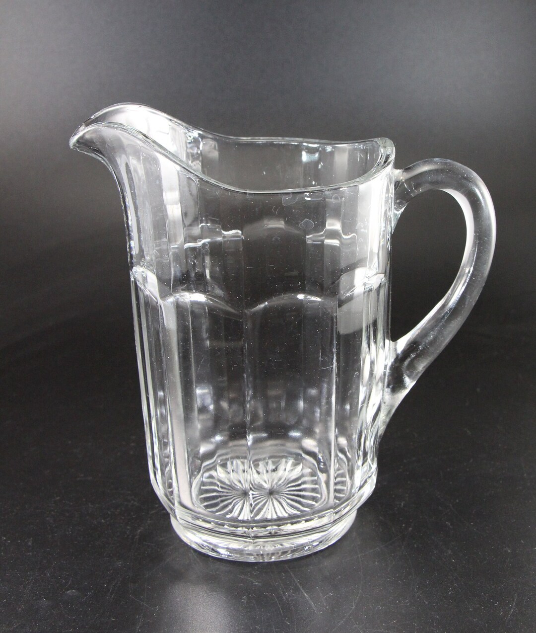 Vintage 48-ounce Glass Pitcher With Vertical Optic and Colonial Panels ...