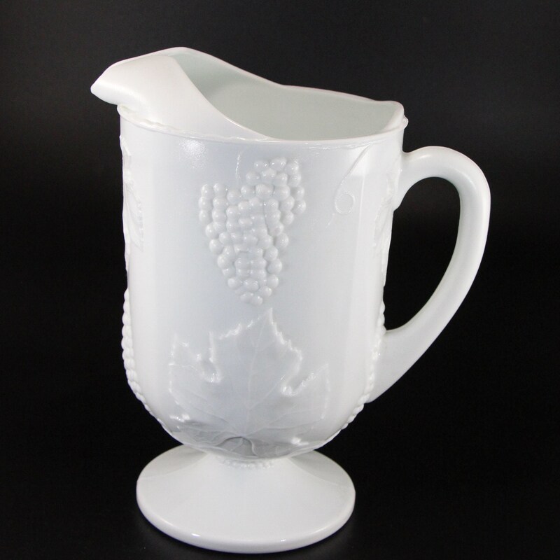 Milk Glass Pitcher - Etsy