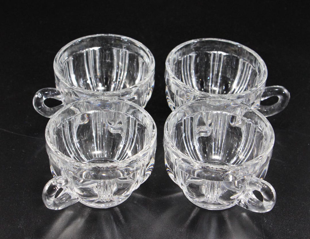 Vintage Set of 4 Fostoria Sunray Pattern 2510, Crystal Punch Cups - Etsy
