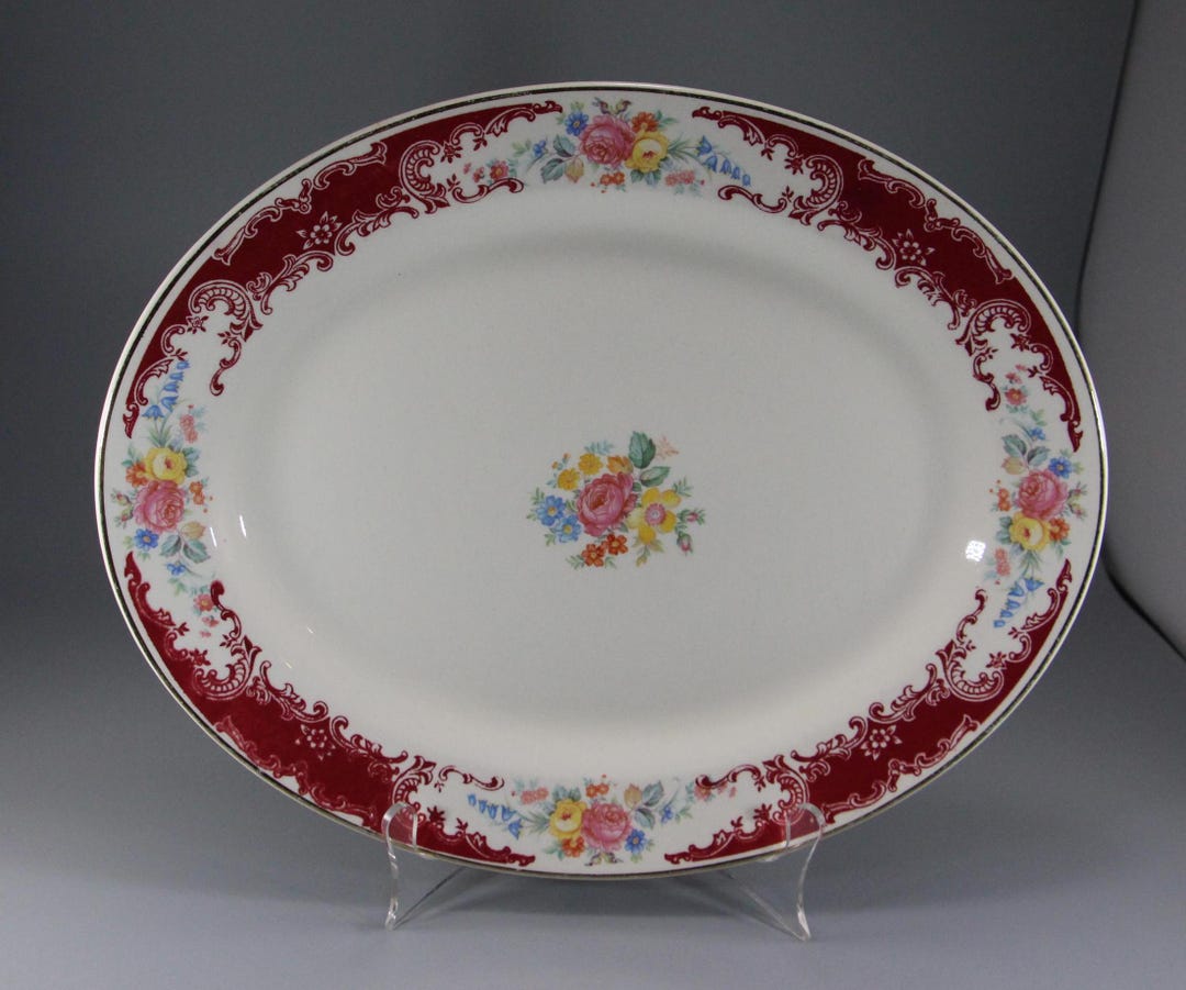Homer Laughlin Brittany Oval Platter (pattern #B1309), 1946 [H46 N6] - Etsy