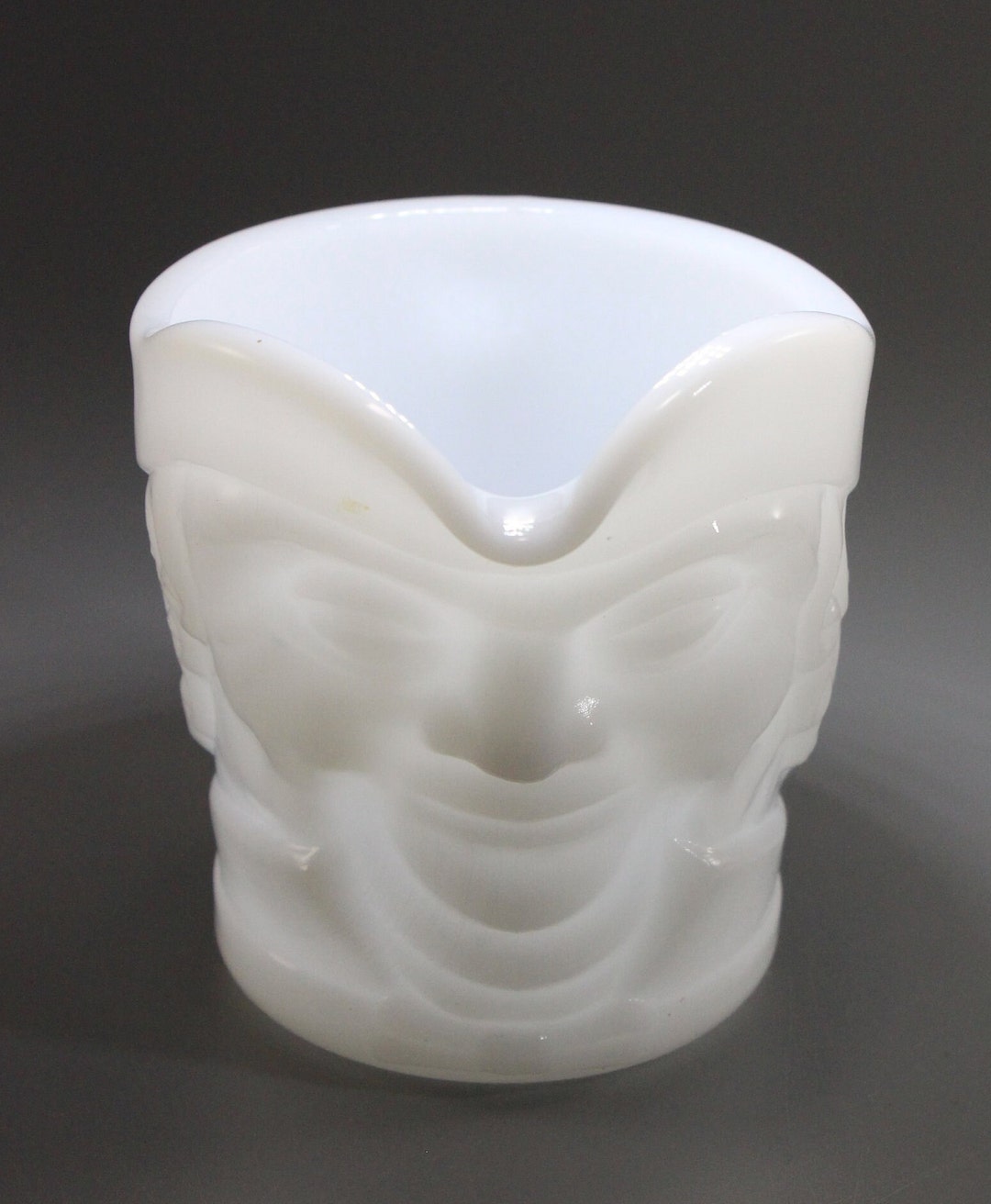 Vintage Federal Glass, Colonial Toby, Milk Glass Creamer or Small ...