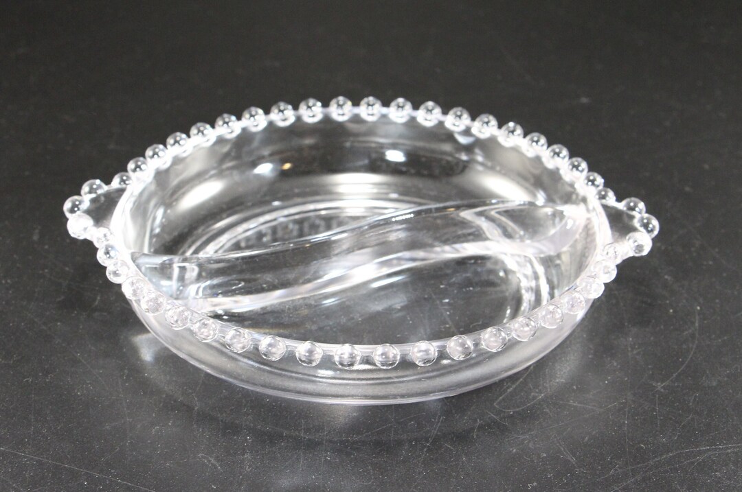 Vintage Imperial Glass, Candlewick Pattern, Small Divided Relish Dish ...