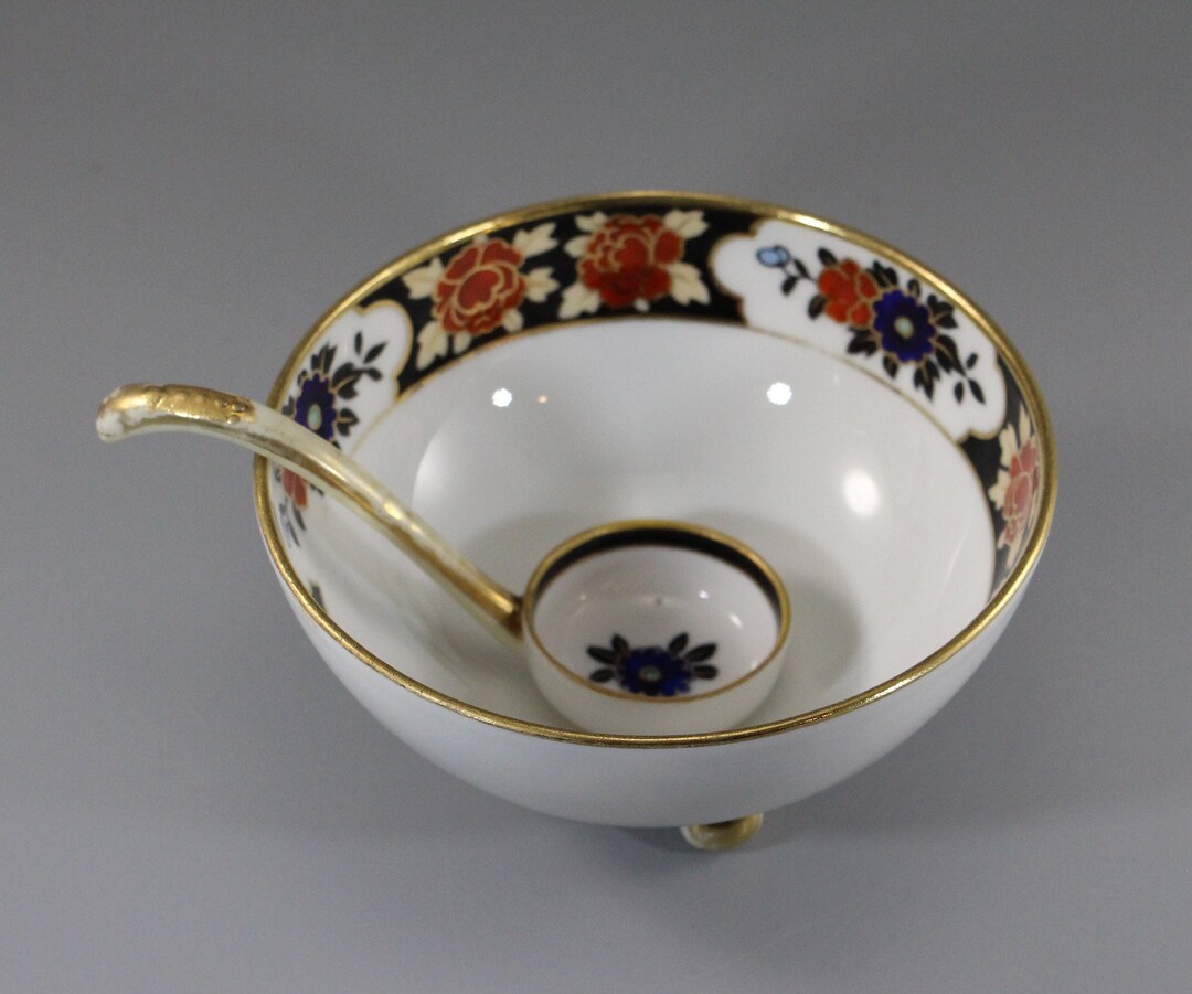 Vintage Noritake 3-toed Condiment Bowl With Ladle, Pattern No. 20055 ...