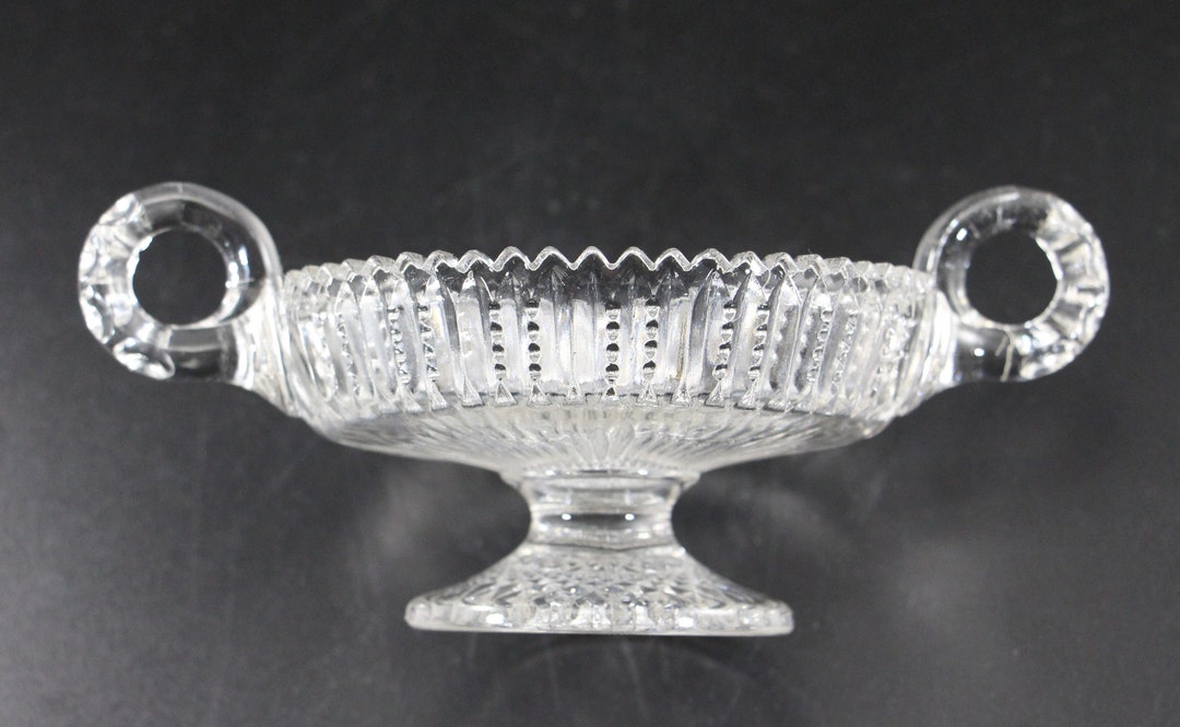 Antique Small Footed Jelly Compote, Prism Pattern by Westmoreland ...
