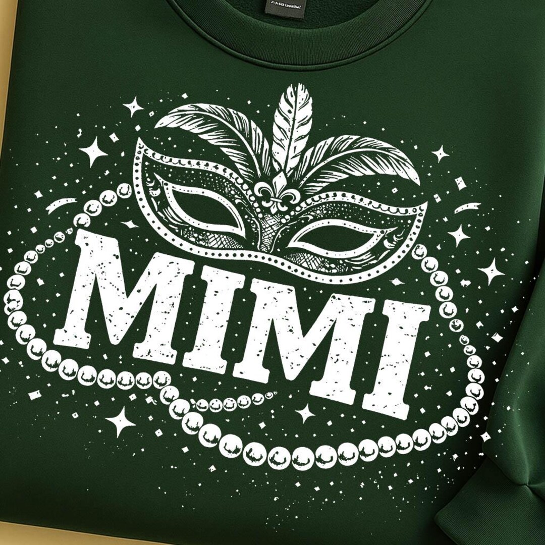 Mimi Mardi Gras PNG Mimi Carnival Shirt Design Fleur De Lis Mask ...
