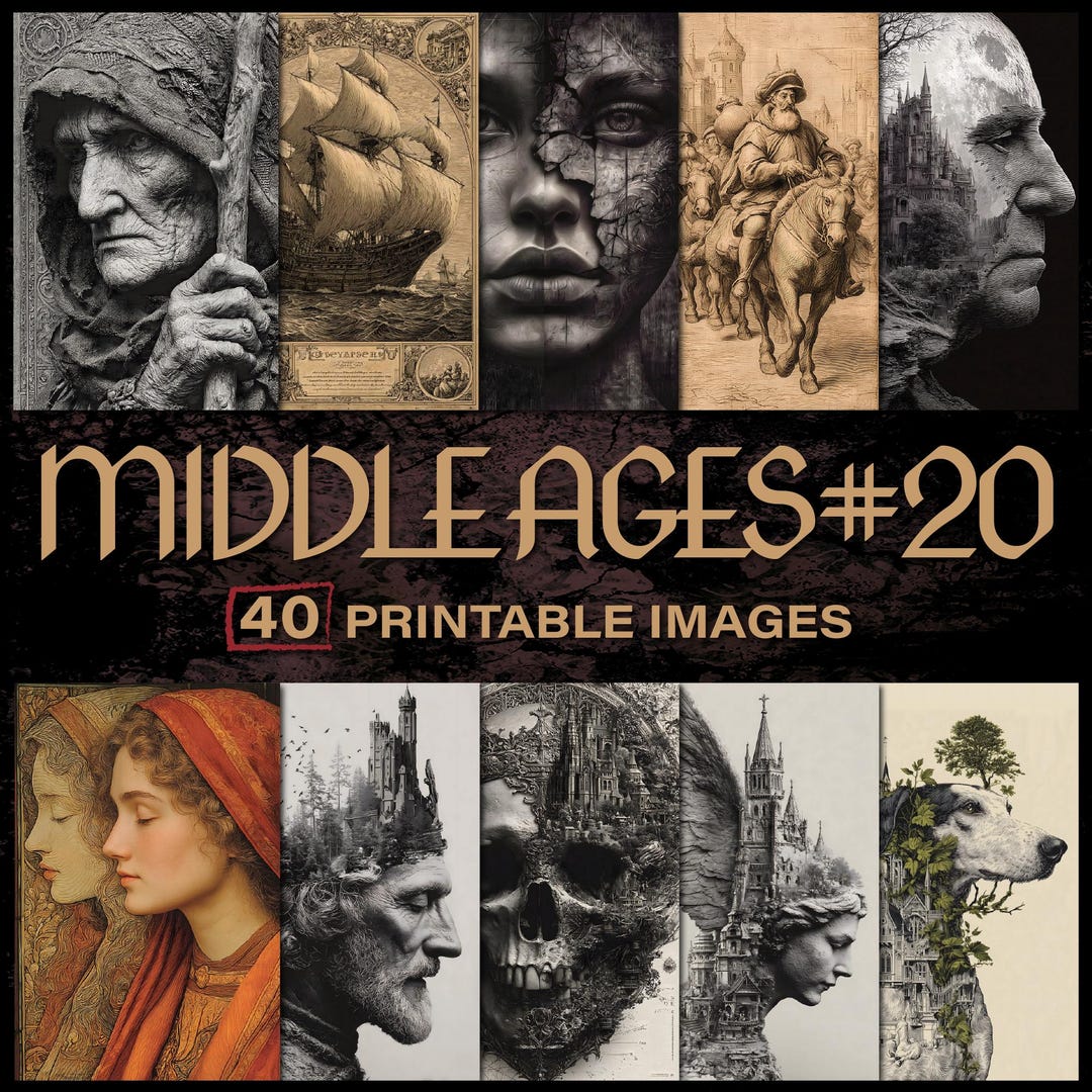 Middle Ages Pack #20 | Digital Art | Set for Posters, Postcards ...