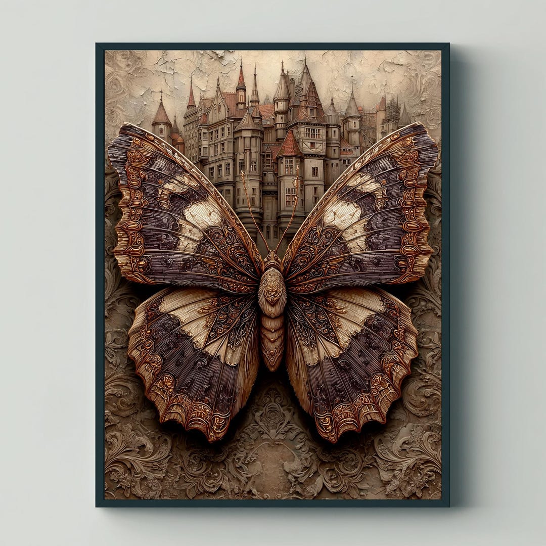 Medieval Poster: Butterfly #3 | Nature Wall Art | Vintage Style ...
