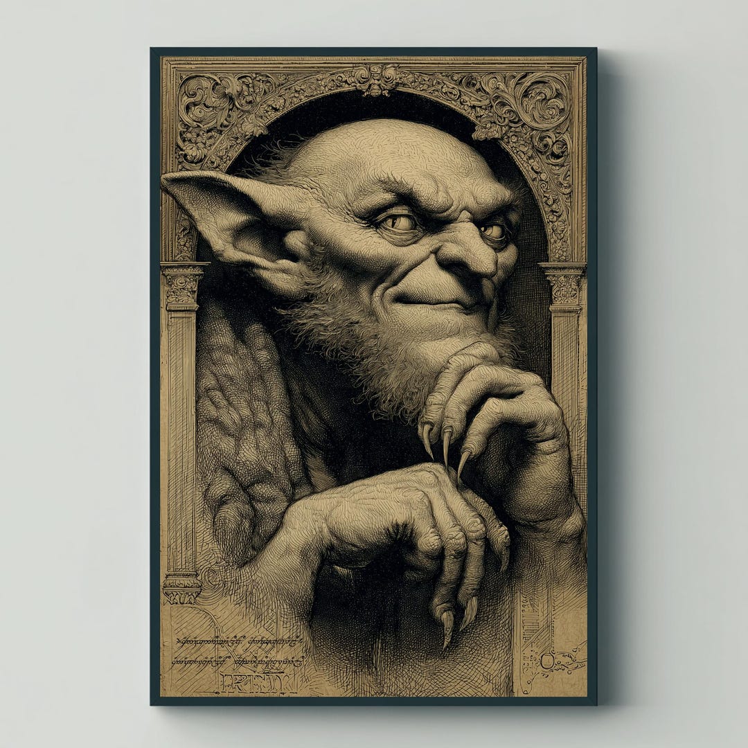 Goblin Poster | Medieval Fantasy Character Print | Western European ...
