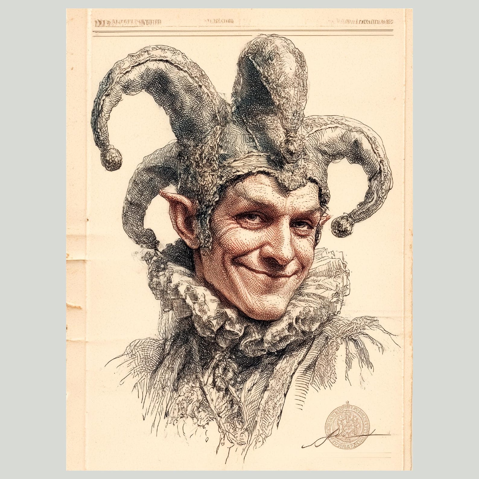 Medieval Poster: Jester #13 | Court Fool Wall Art | Gothic Old World ...
