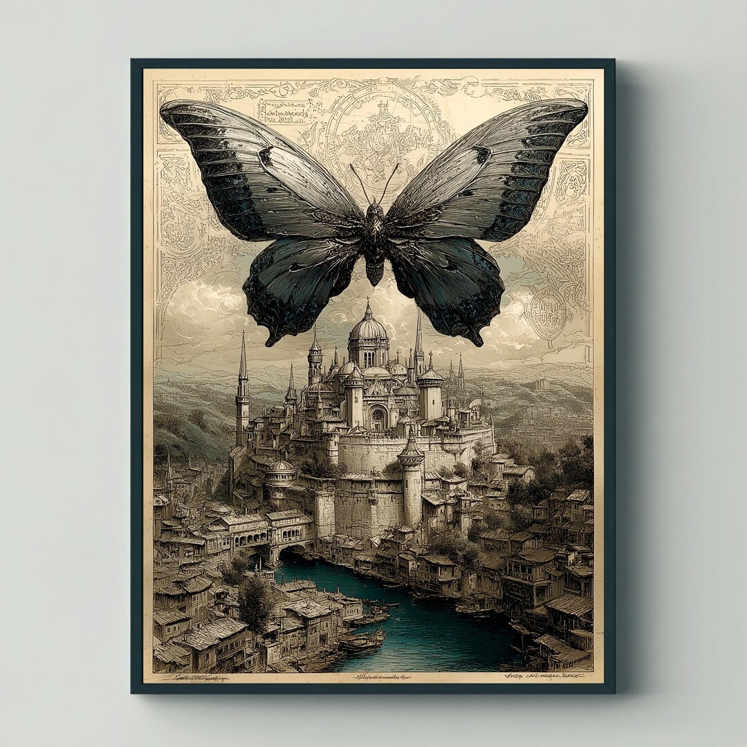 Medieval Poster: Butterfly #11 | Nature Wall Art | Vintage Style ...