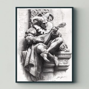 Medieval Poster: Jester #9 | Court Fool Wall Art | Gothic Old World ...