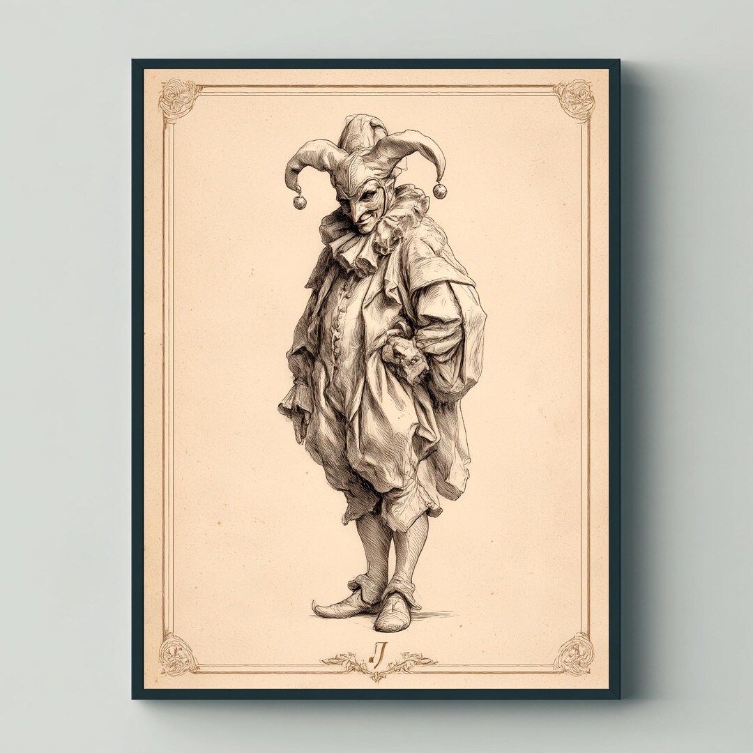 Medieval Poster: Jester #12 | Court Fool Wall Art | Gothic Old World ...
