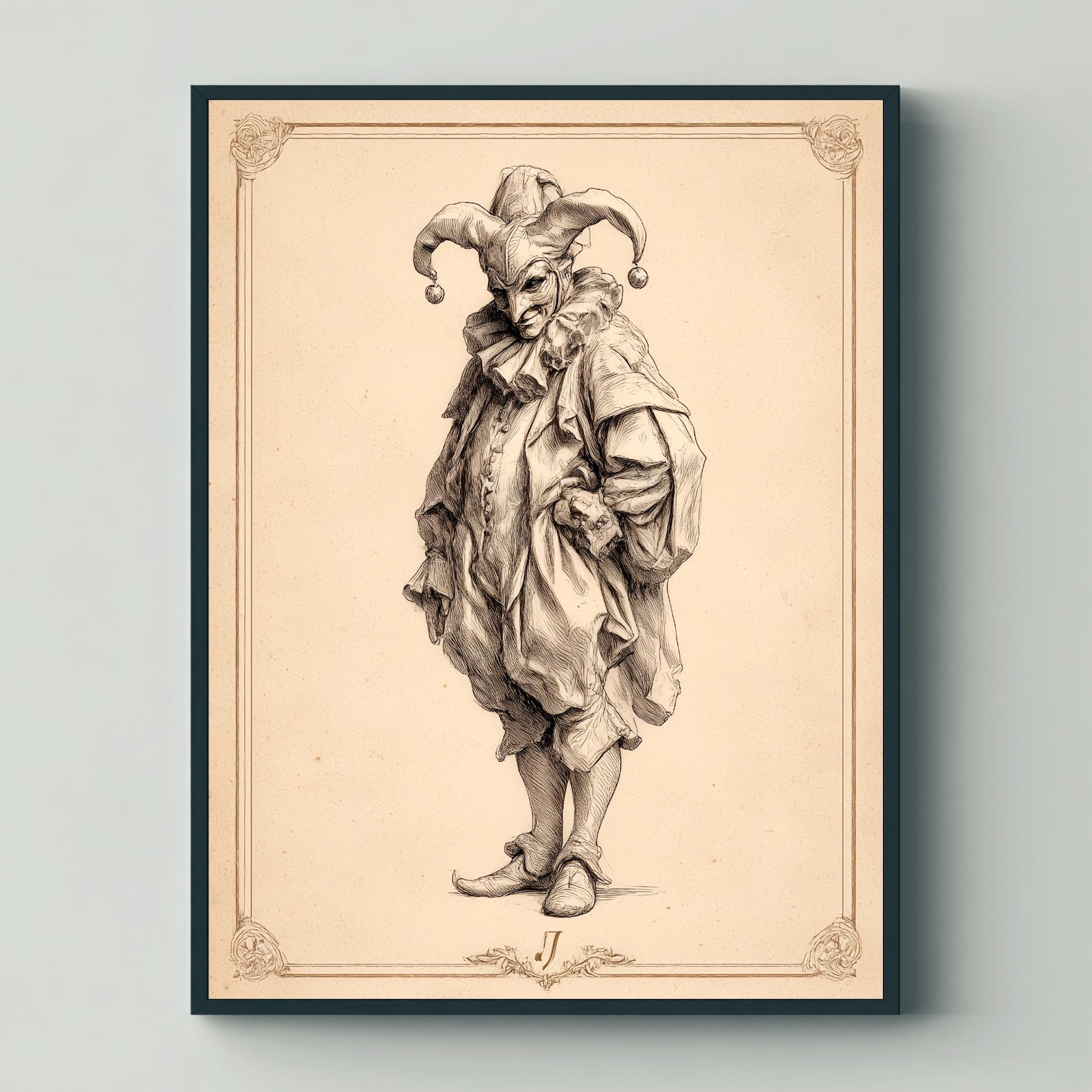 Medieval Poster: Jester #12 | Court Fool Wall Art | Gothic Old World ...