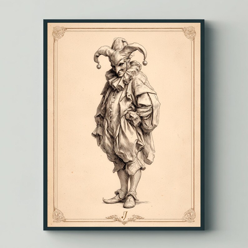 Medieval Poster: Jester #12 | Court Fool Wall Art | Gothic Old World ...