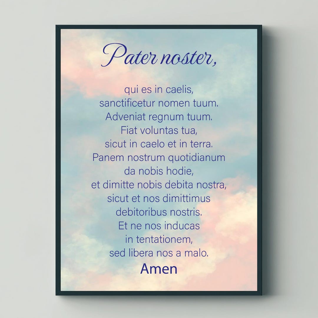 Lord’s Prayer Poster | "pater Noster" | Multiple Languages ...