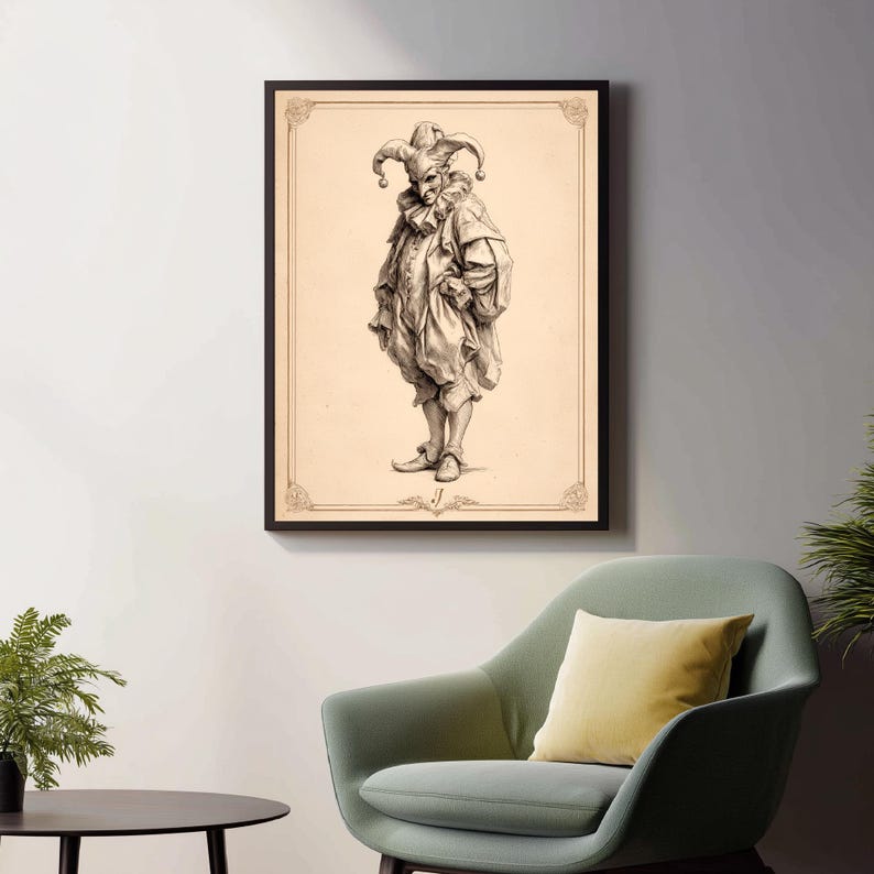Medieval Poster: Jester #12 | Court Fool Wall Art | Gothic Old World ...