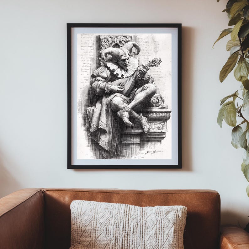 Medieval Poster: Jester #9 | Court Fool Wall Art | Gothic Old World ...