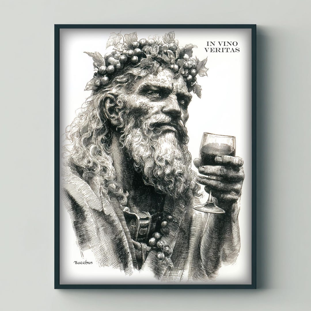 Bacchus Poster #2 | Roman God of Wine | Classical Mythology Wall Art ...