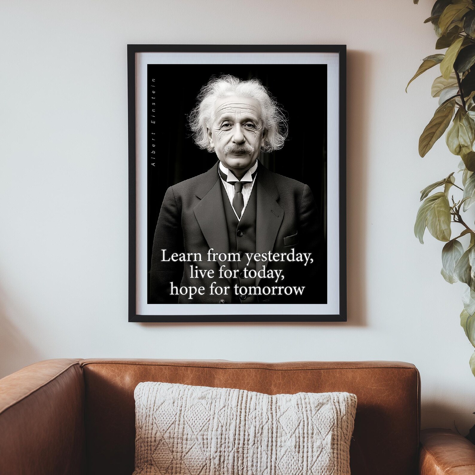 Motivational Poster: Albert Einstein | "learn, Live, Hope" Quote ...