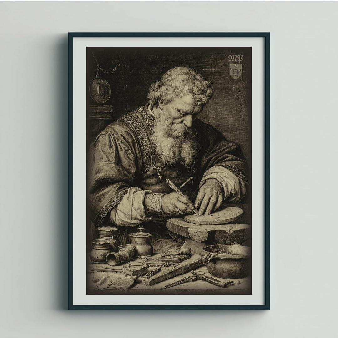 Medieval Poster: Craftsman’s Hands | Old World Art | Vintage ...
