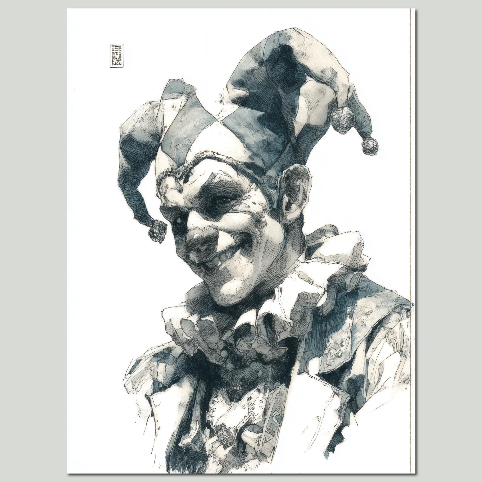 Medieval Poster: Jester #17 | Court Fool Wall Art | Gothic Old World ...
