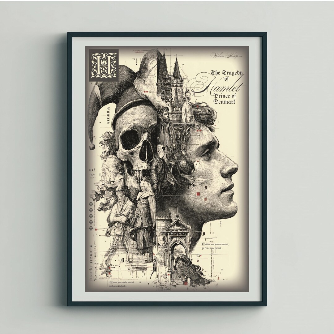 Medieval Poster: Hamlet, Fool’s Skull - Etsy