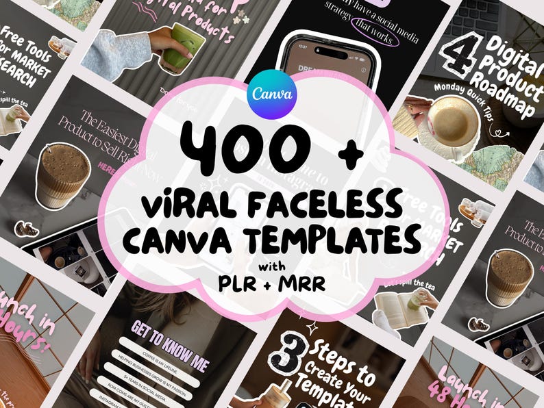 Viral Canva Templates Bundle 400+ Instagram Templates Social Media Kit ...