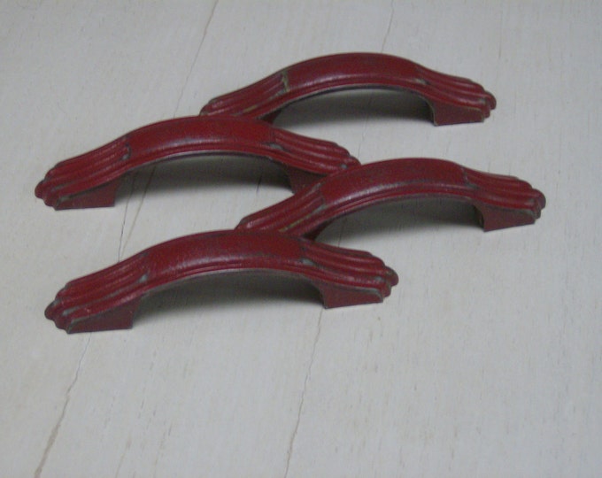 Red Vintage Kitchen Cabinet Handles - Etsy