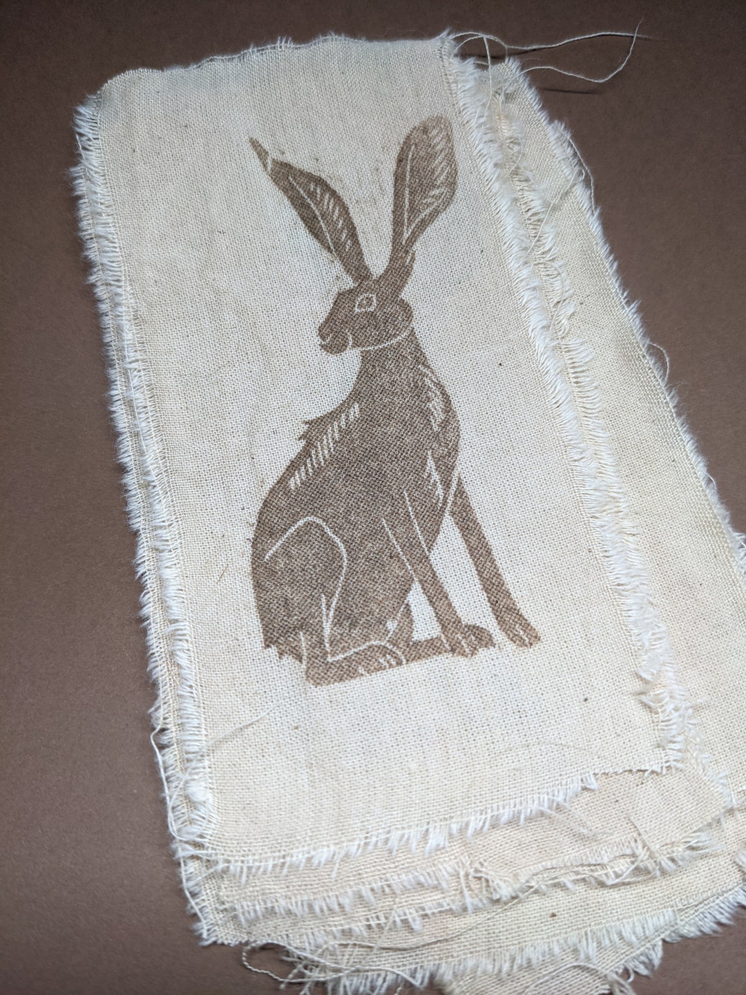 Tea Stained Fabric Vintage Style Hare Set of 3 - Etsy