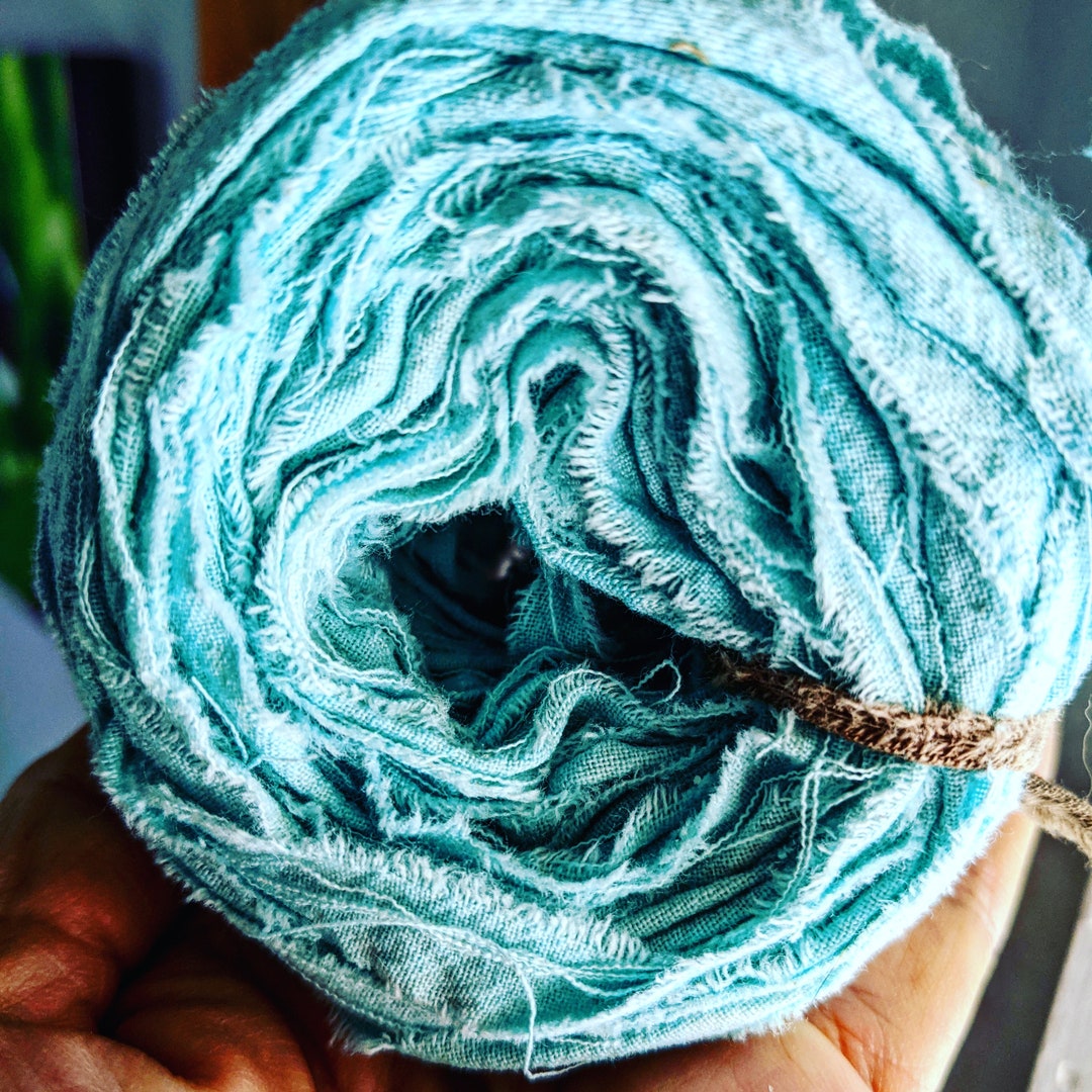 Lagoon 24 Yards Distressed Rustic Cotton Ribbon - Etsy