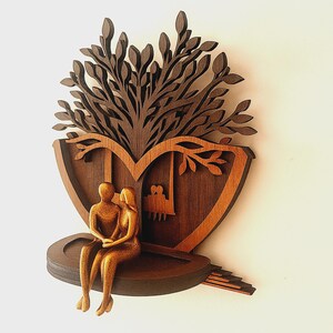 Love Tree Wall Shelf: Romantic Digital Design (laser Cut Files) - Etsy