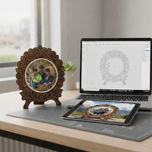 Laser Cut Photo Frame: Vintage Design - Digital Craft File - Etsy