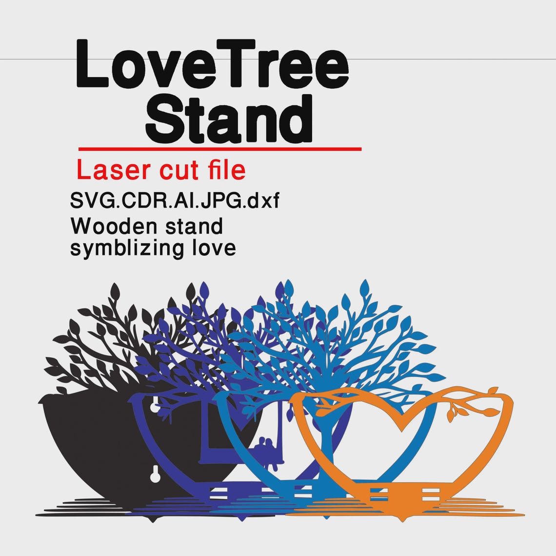 Love Tree Wall Shelf: Romantic Digital Design (laser Cut Files) - Etsy