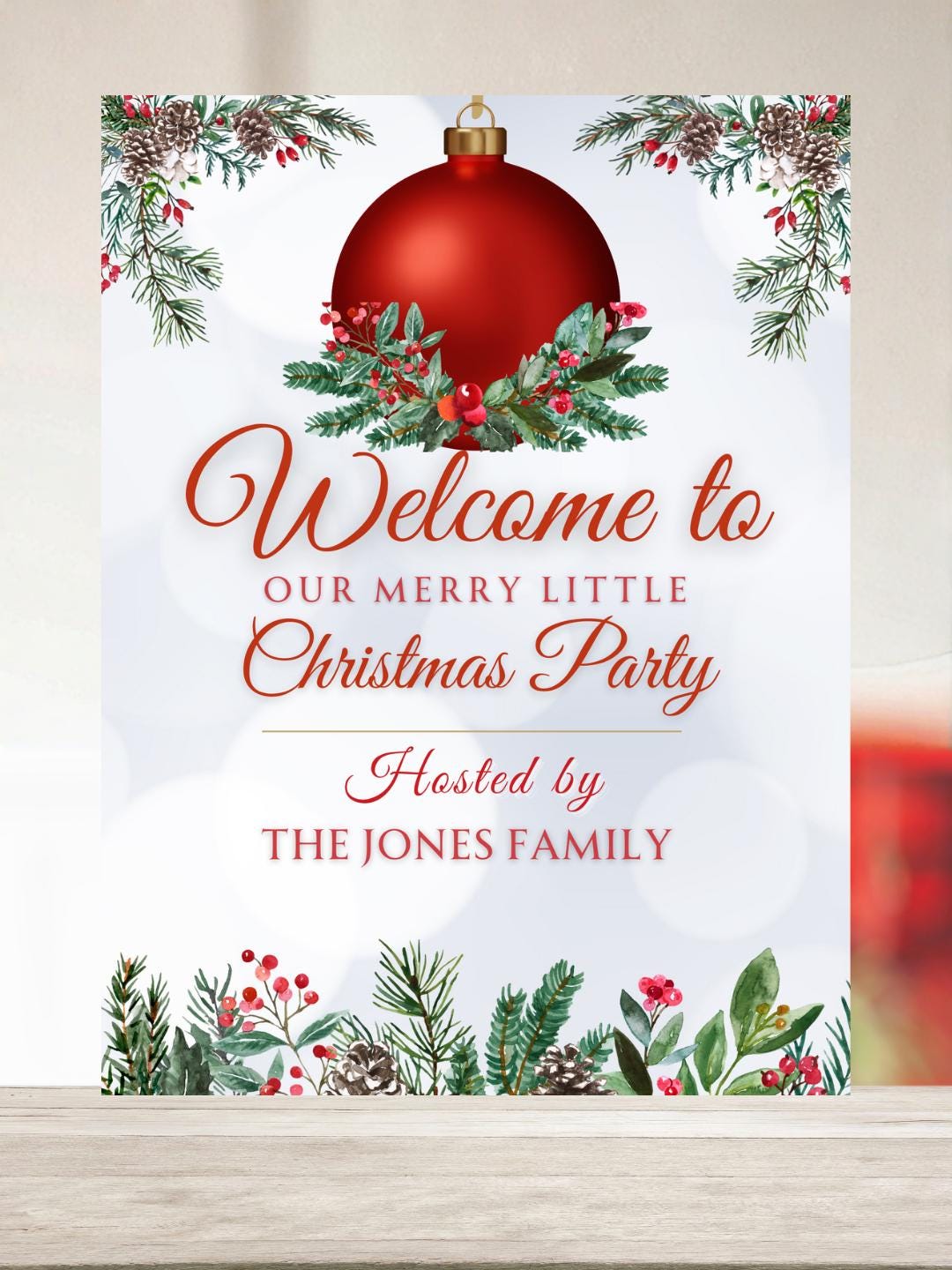 Christmas Party Sign Bundle Welcome Signs + Menus (6 Personalized ...