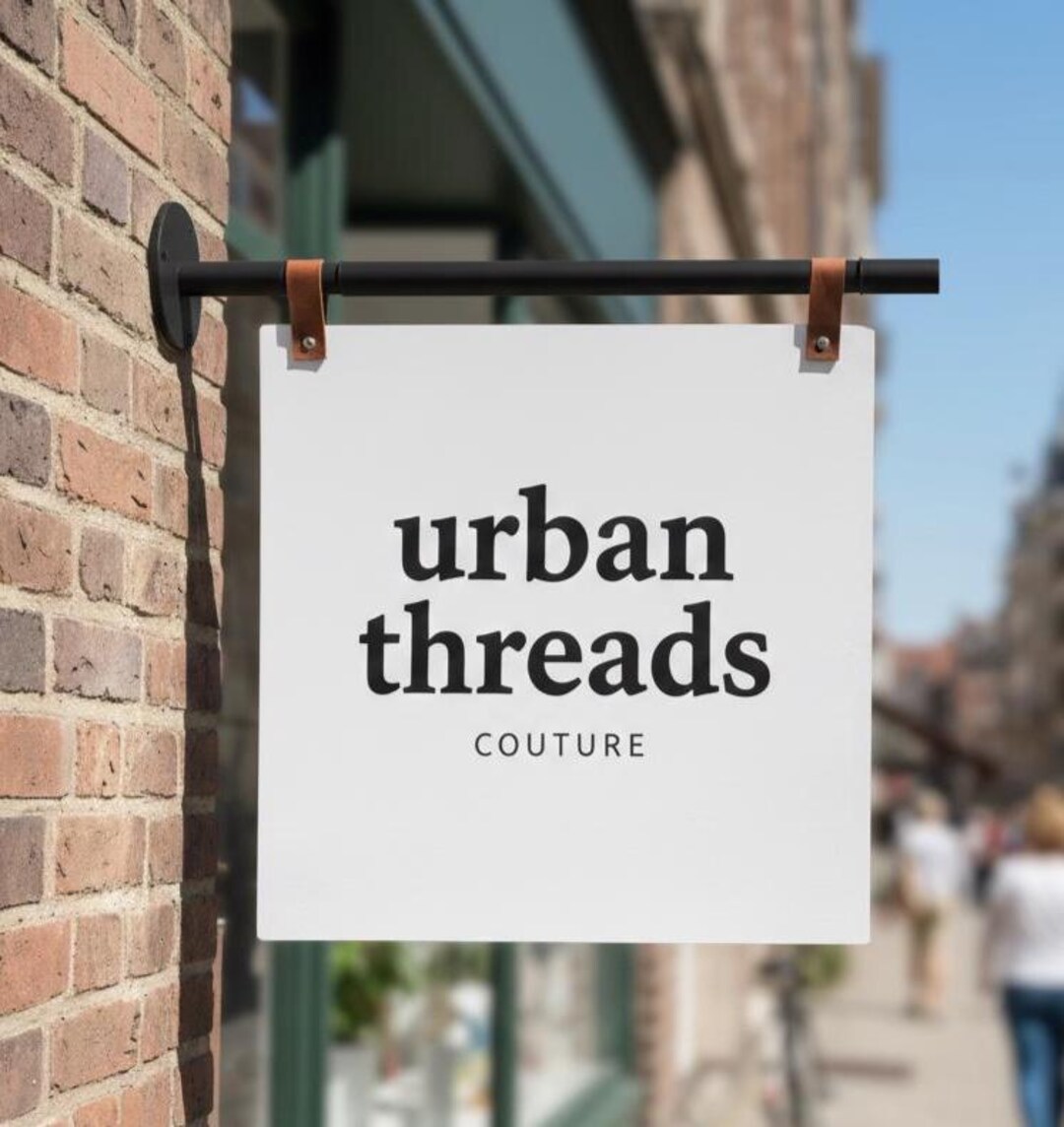Outdoor Hanging Blade Business Sign | Double-sided Custom Metal ...