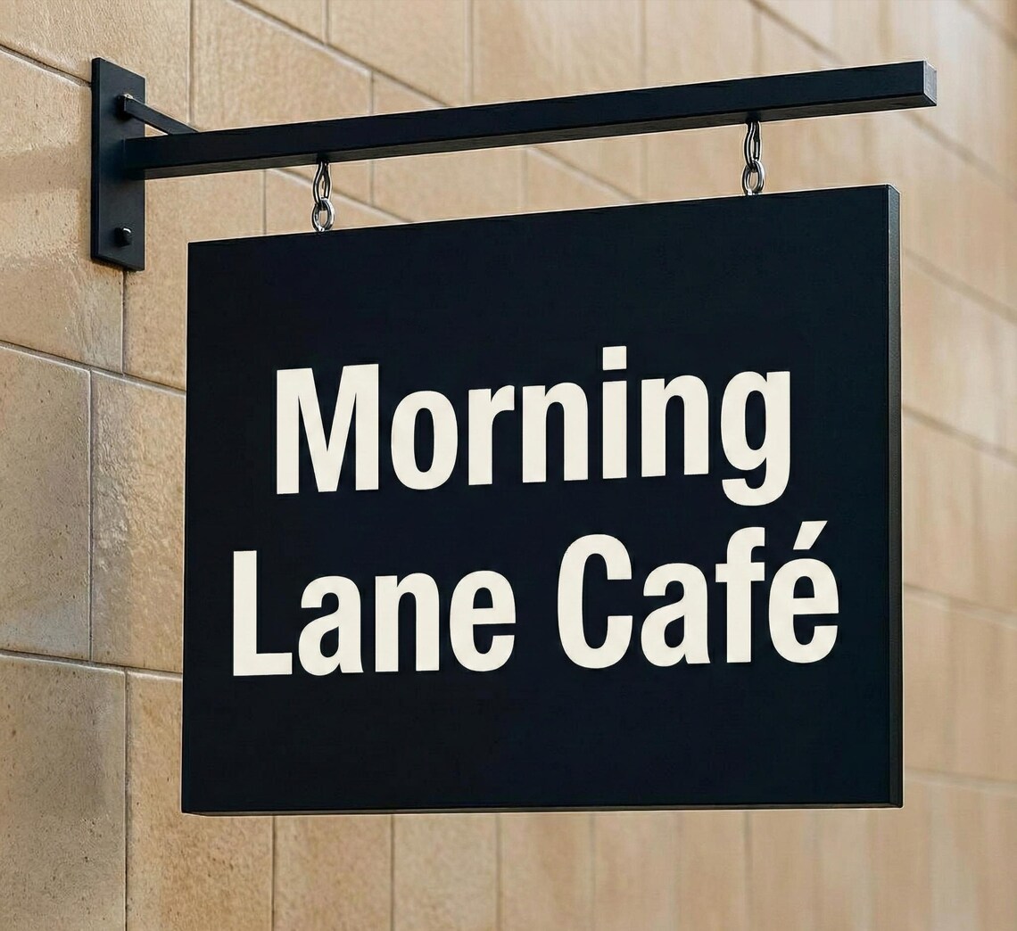 Custom Double Sided Blade Sign, Outdoor Retail Display, Hanging Cafe ...